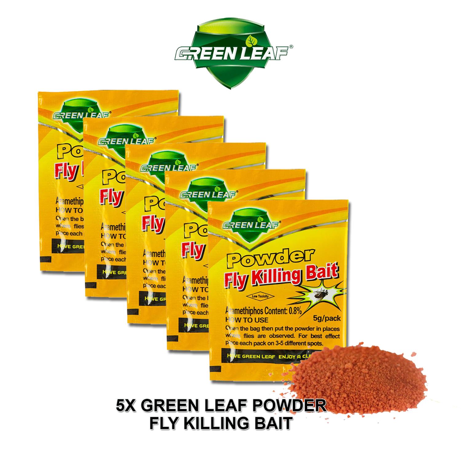 PROMO Effective Green Leaf Powder Fly Killing Bait (5 pieces) --pests ...