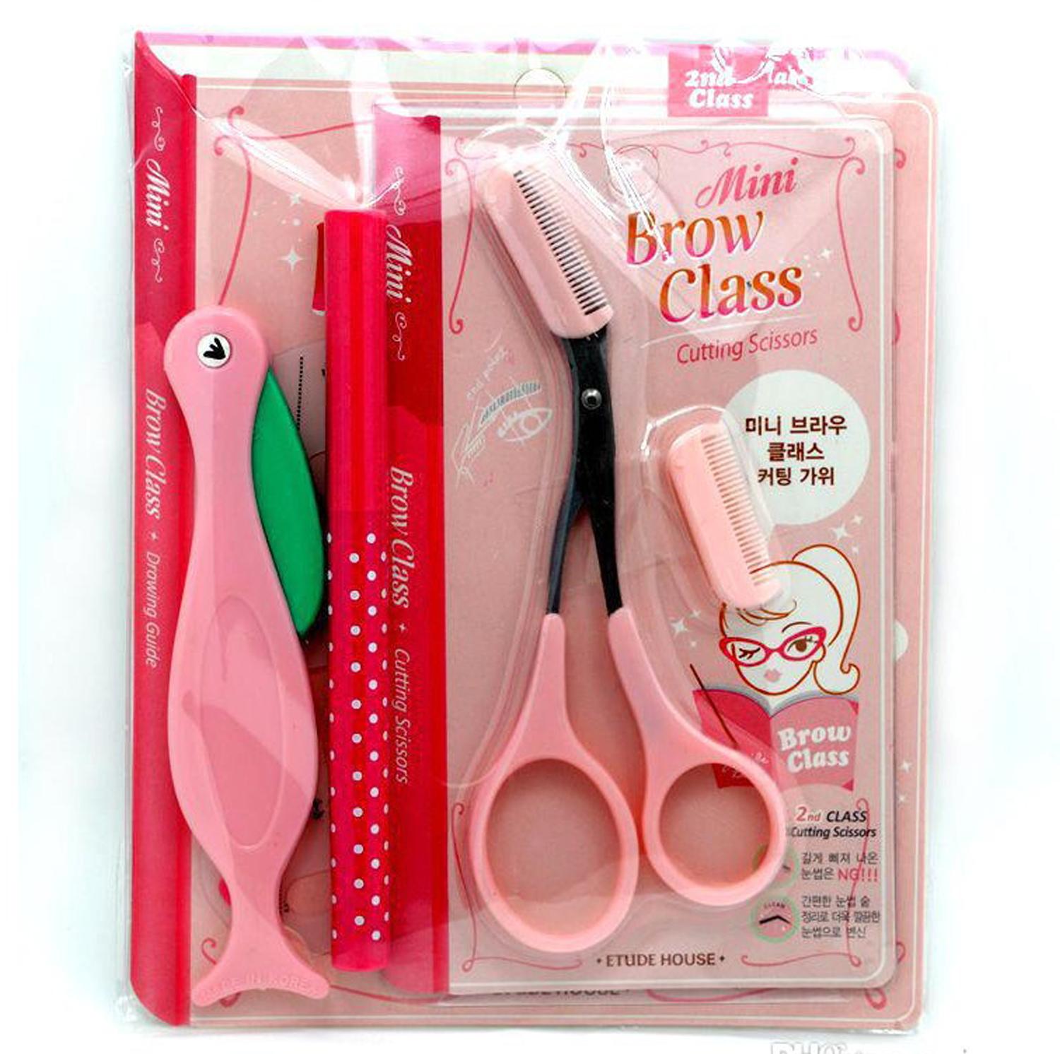 Mini Brow Class Cutting Scissors Eyebrow Drawing Guide Set: | Lazada PH