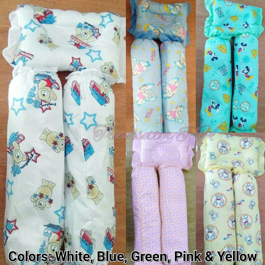 3-in-1 Baby Bolsters and Head Pillow Set Newborn Infant Bedding ...