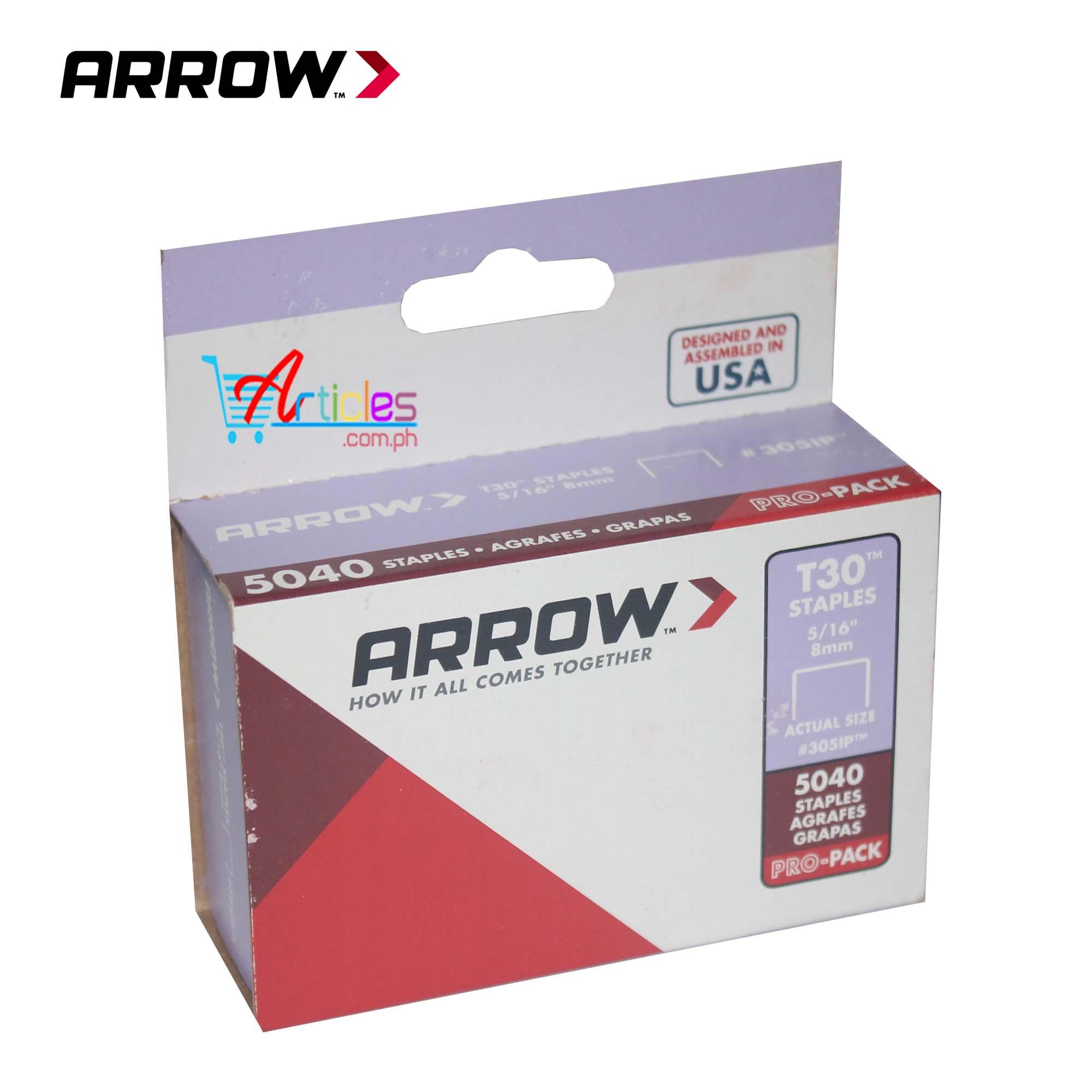 Arrow Gun Tacker Staple Wire T30 5/16" 8mm 5000 pieces | Lazada PH