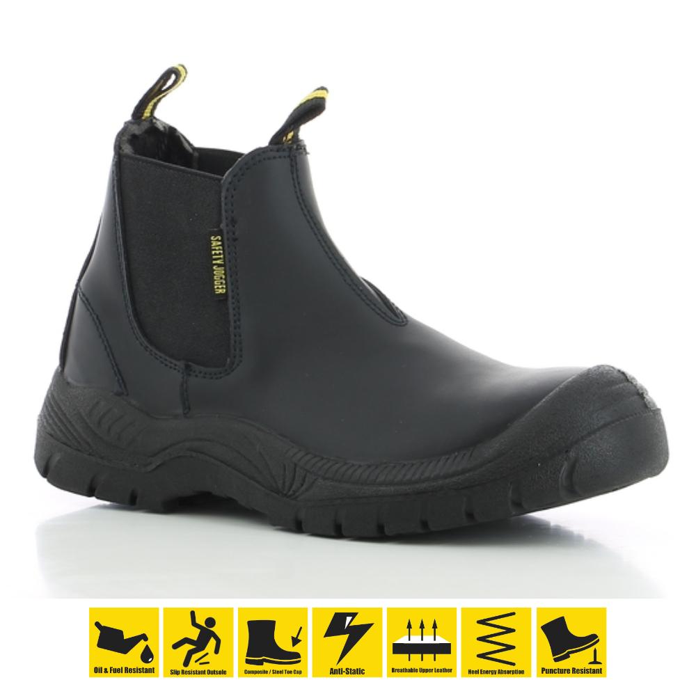 Safety Jogger Bestfit Slip-on High Cut Steel Toecap Safety Shoes ...