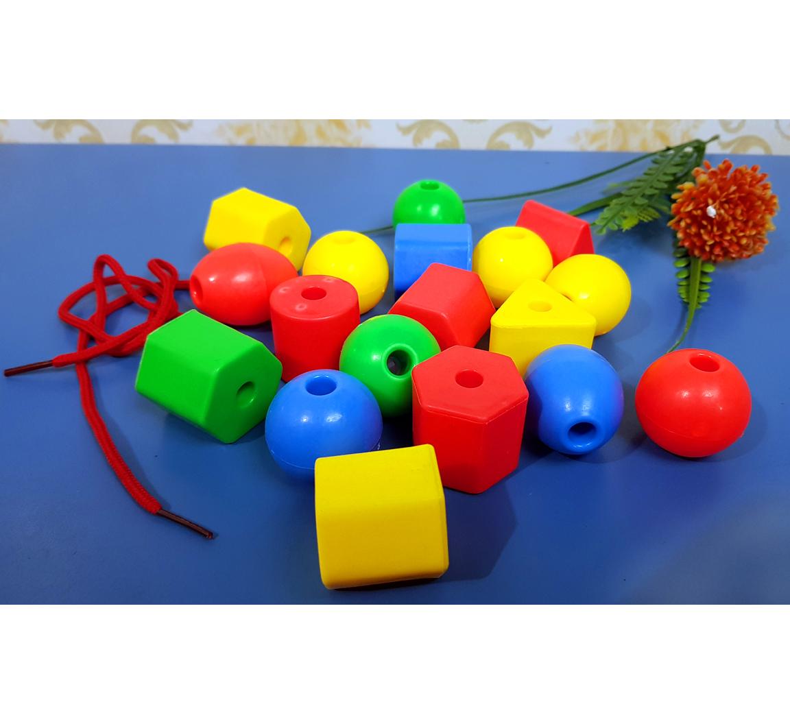 Big Jumbo Colorful Lacing Beads - Educational and Therapeutic Toy for ...