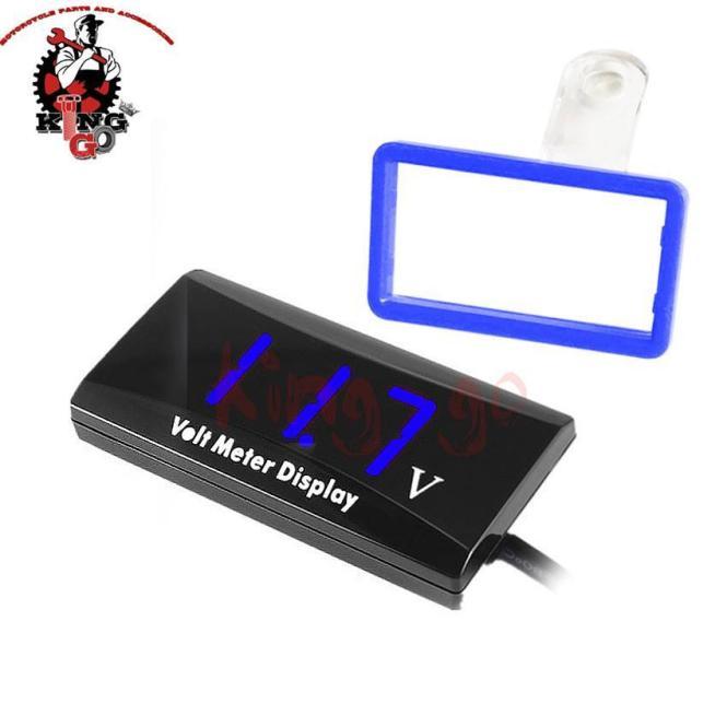 Digital Voltmeter For Motorcycle Electric Bicycle With Cover - Blue ...