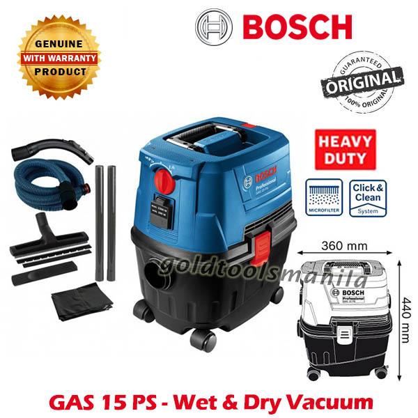 BOSCH GAS 15 PS – Vacuum Cleaner / Wet & Dry Extractor GAS 15 PS Professional | Lazada PH
