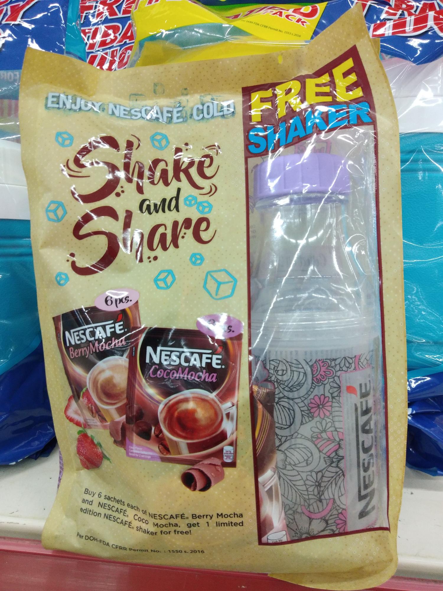 Nescafe Mocha Shake and Share Promo pack 12 sachets with FREE SHAKER ...