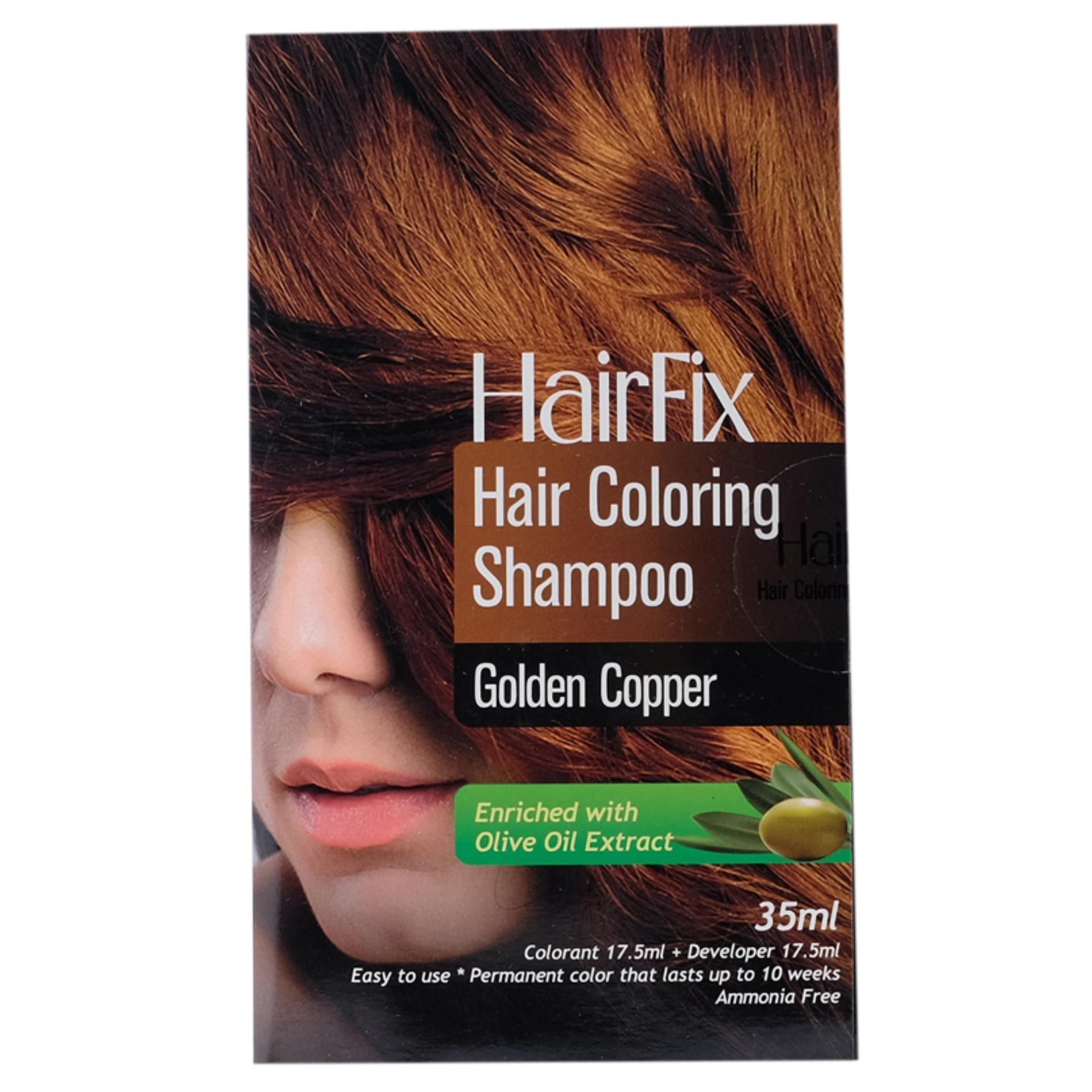 HAIRFIX Golden Copper Hair Color Shampoo 35ml | Lazada PH