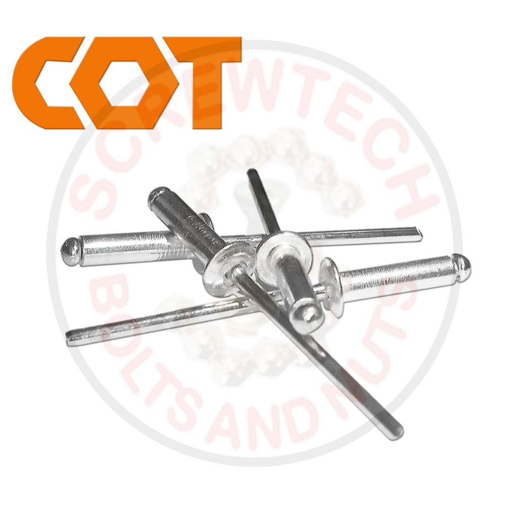 Cot Blind Rivets 1/8" x 1/2" (1000pcs) | Lazada PH