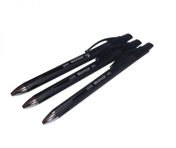 STAPLES SONIX RETRACTABLE GEL-INK PEN,BLACK(PACK OF 3) AND GET 3 FREE ...