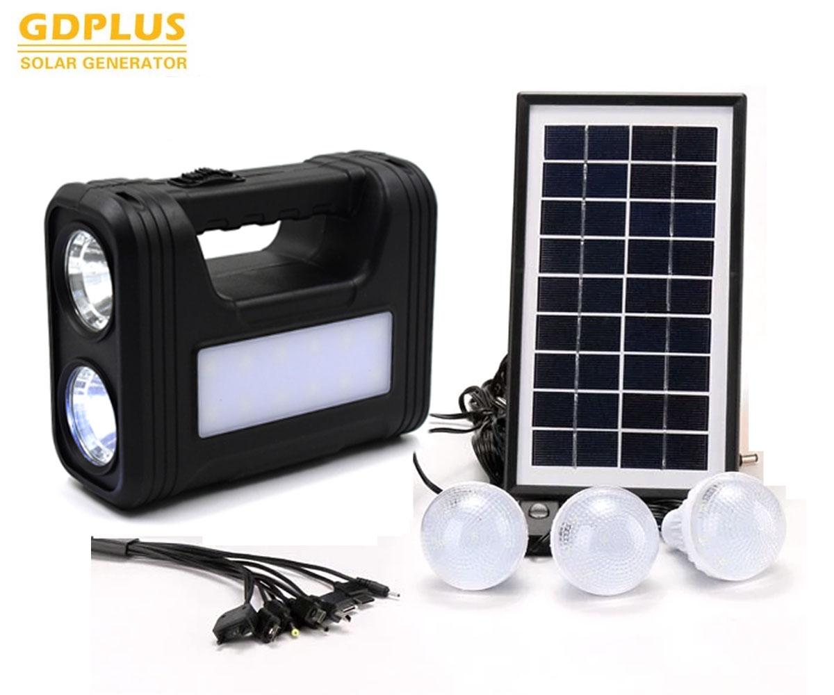 GDPLUS GD-8017 Plus Solar Lighting System Kit (Black) | Lazada PH