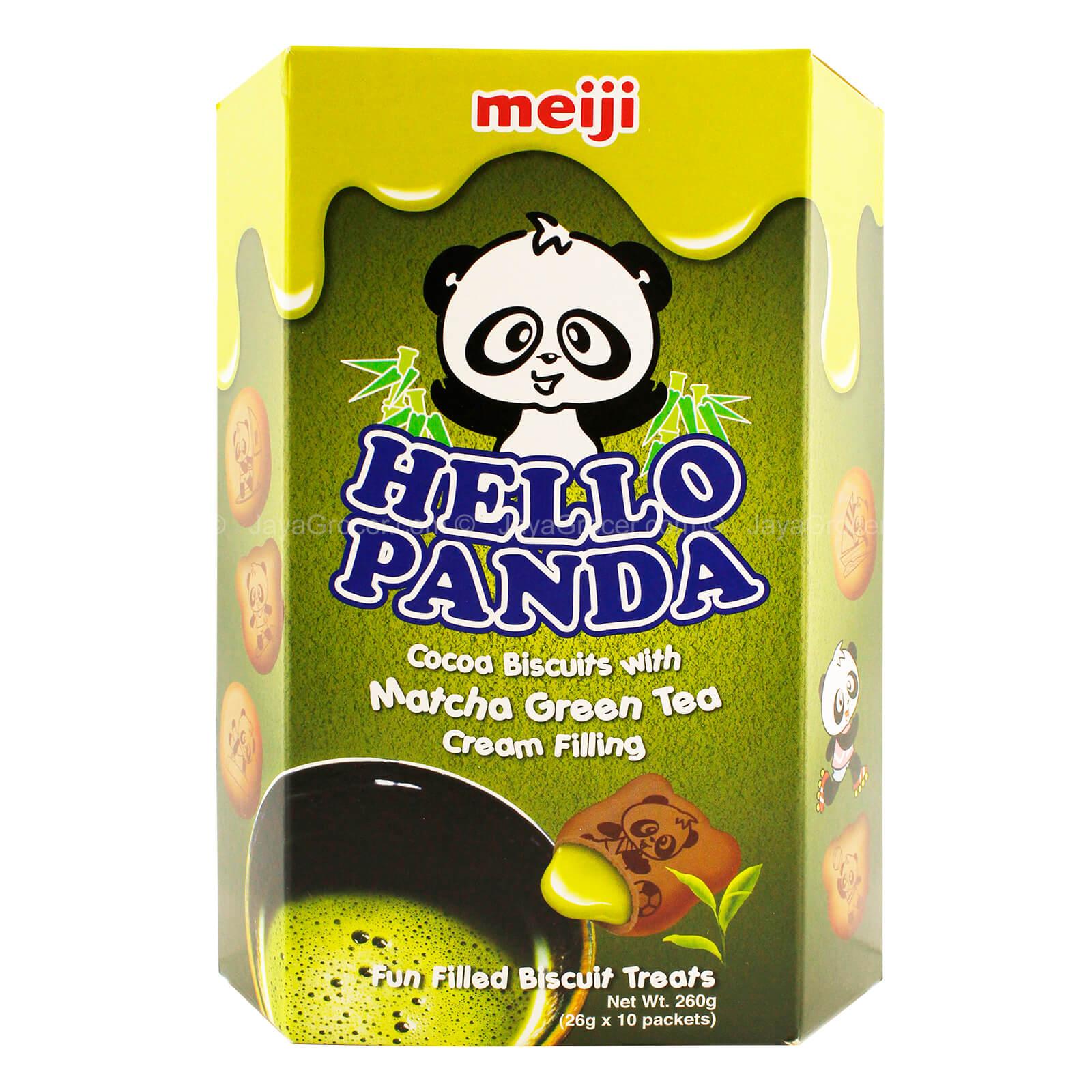 MEIJI Hello Panda Matcha Green Tea Cream Biscuit 260g | Lazada PH