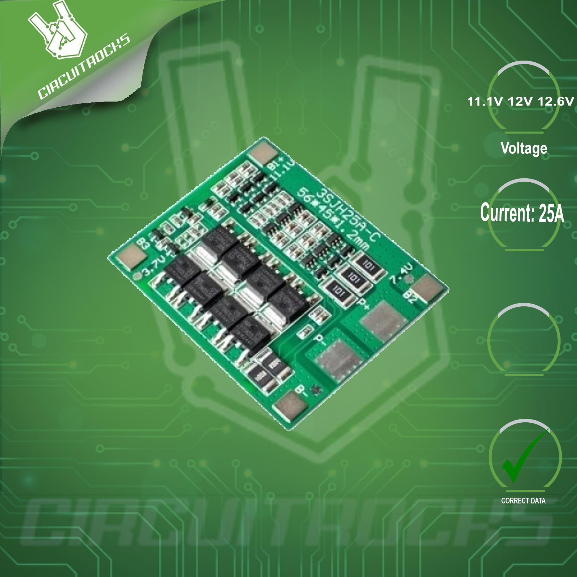 Circuitrocks Battery 3S 12V 25A Charger 18650 BMS | Lazada PH