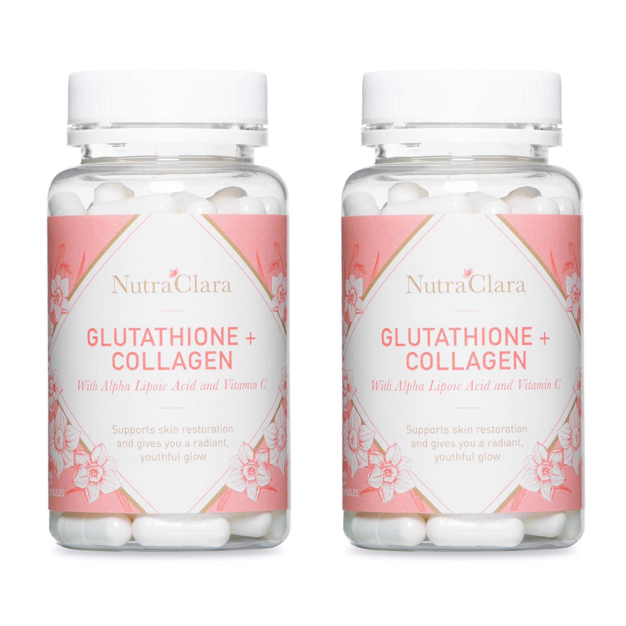 NutraClara Glutathione + Collagen 700 mg, 60 Capsules (Set of 2 ...