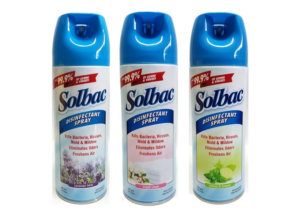 Solbac Disinfectant Spray Variant Bundle 300gms | Lazada PH