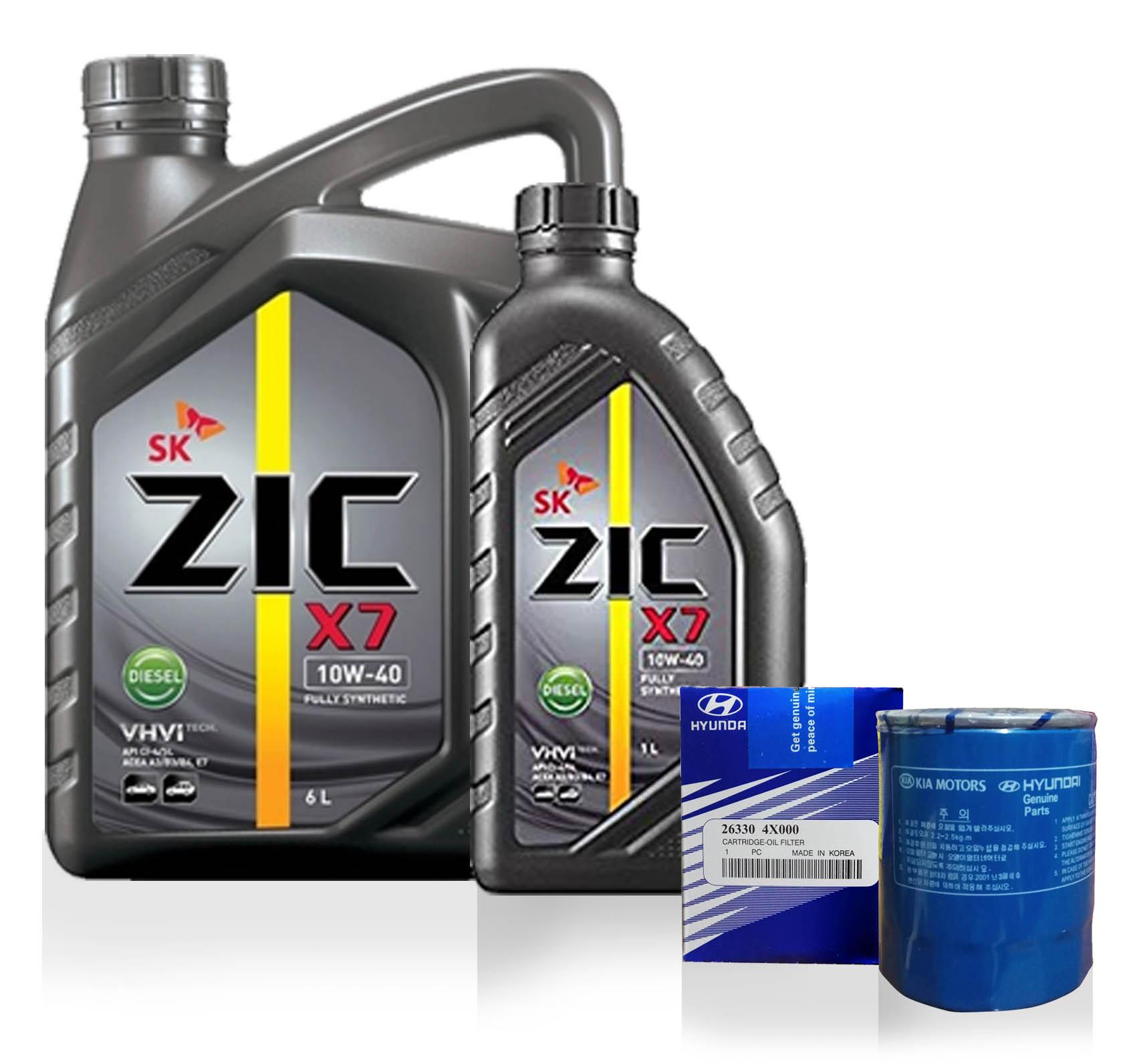 SK ZIC X7 Diesel 10W-40 Fully Synthetic Diesel Motor Oil Bundle for ...