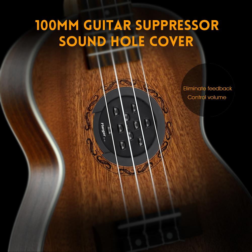 Flanger 100mm ABS Rubber Guitar Sound Cover Adjustable Acoustic Guitar ...