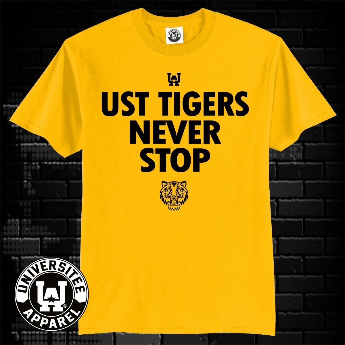 UniversiTEE Apparel UST Tigers Never Stop Shirt UST Shirt UAAP Shirt ...
