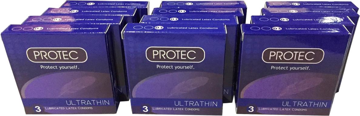 36 pcs Protec Lubricated Condoms Gift Pack (Ultrathin) 12 packs of 3s | Lazada PH