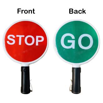 Stop & Go LED (Back to Back) Hand Signal Road Traffic Safety Stop Go ...