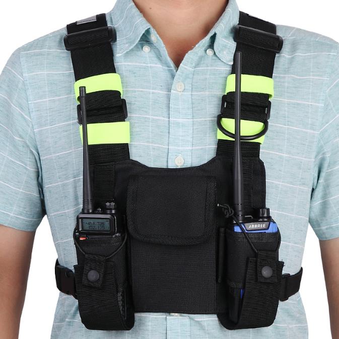 Two Way Radio Pouch Chest Pack Pocket Walkie Talkie Bag Holder Carry ...
