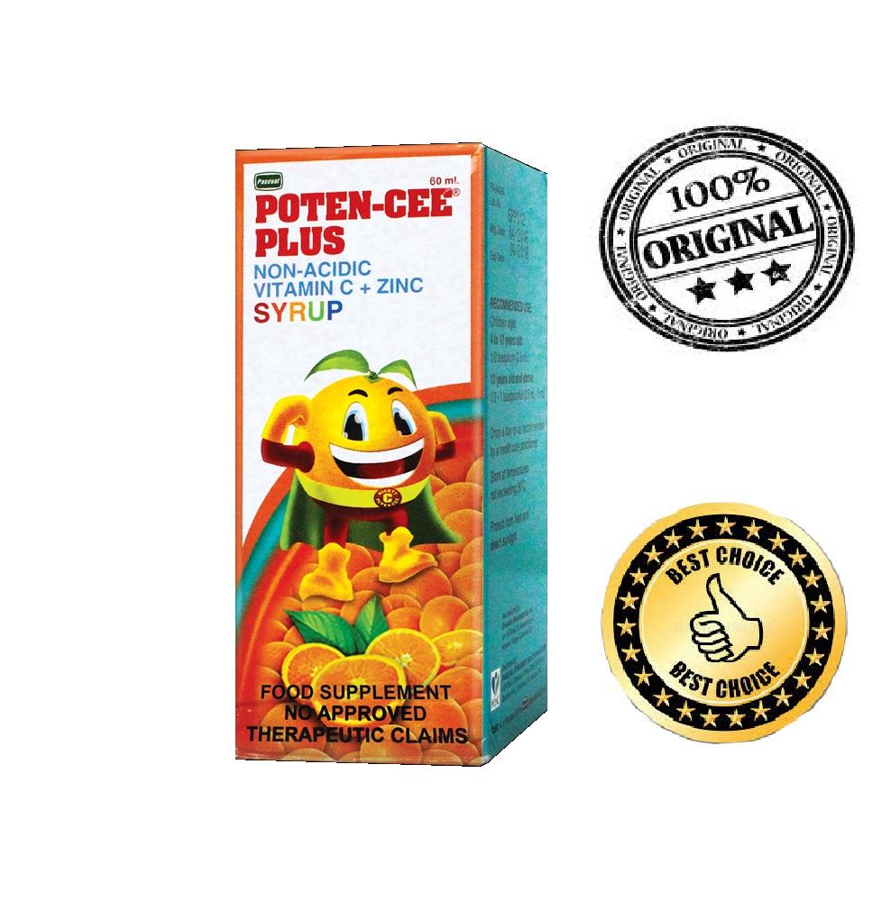Poten Cee Plus Sodium Ascorbate+Zinc Syr 60ml -1 | Lazada PH