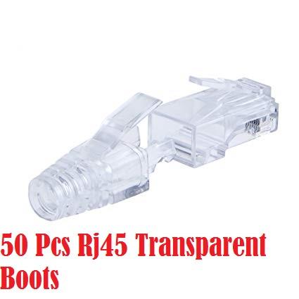 50pcs White transparent rj45 Plug boot caps Ethernet Network Cable ...