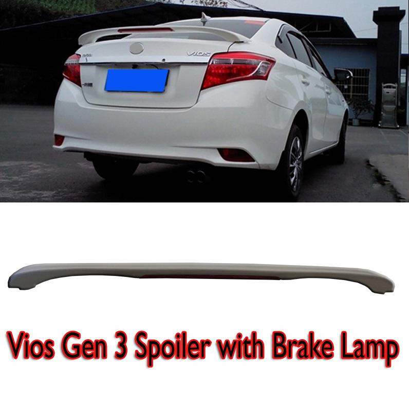 2013-2018 Toyota Vios Gen 3 Spoiler Rear Wing with 3rd Brake Light ...