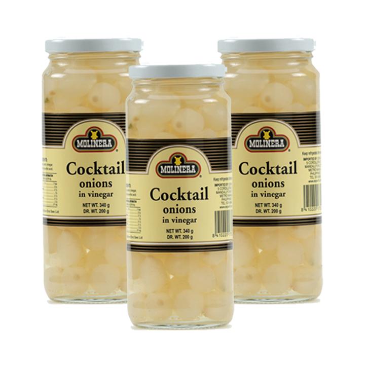 Molinera Cocktail Onions in Vinegar 3 Pack (340g per Bottle) | Lazada PH
