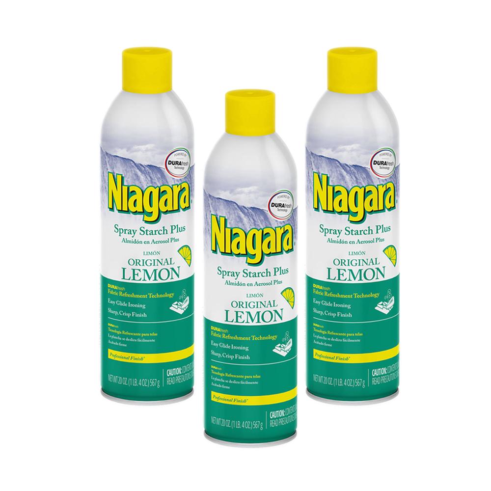 Niagara Spray Starch Plus Original Lemon 3 Pack (567g per Bottle ...