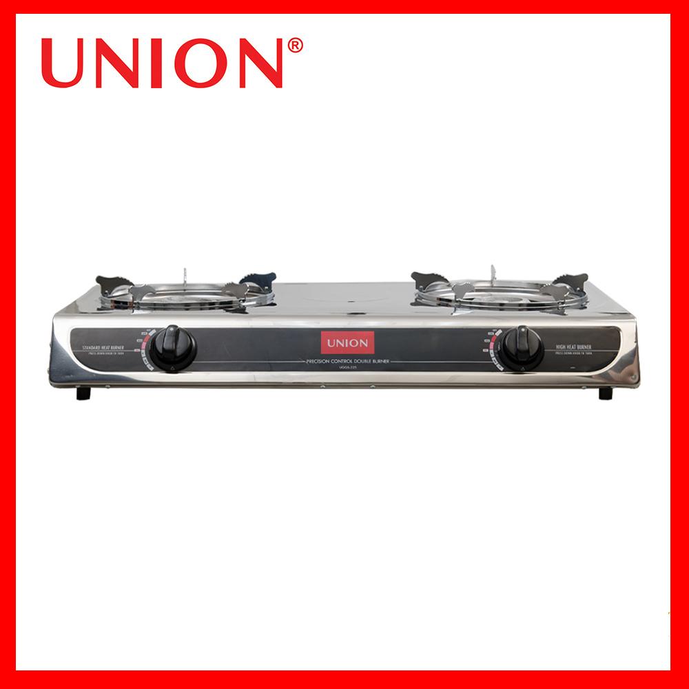 Union UGGS-225 Double Burner Precision Heating Gas Stove (Silver/Black ...