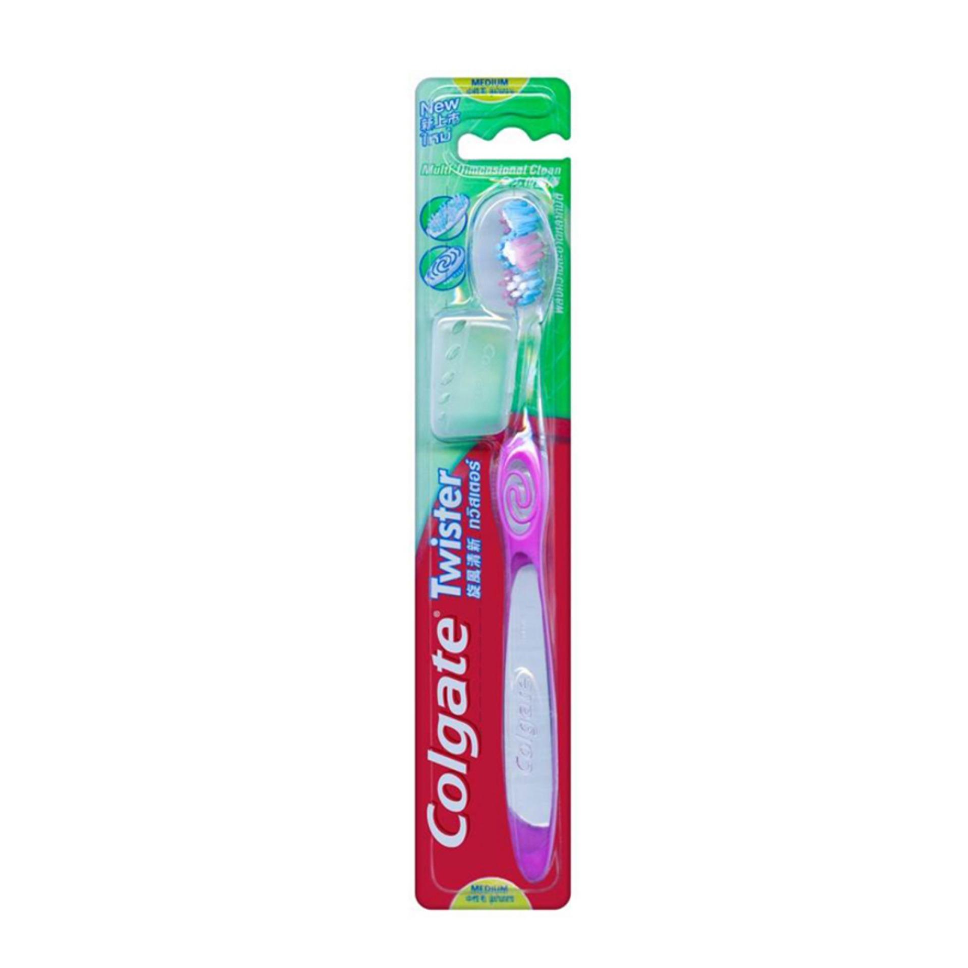 COLGATE Twister Fresh Toothbrush (Medium) with Cap | Lazada PH