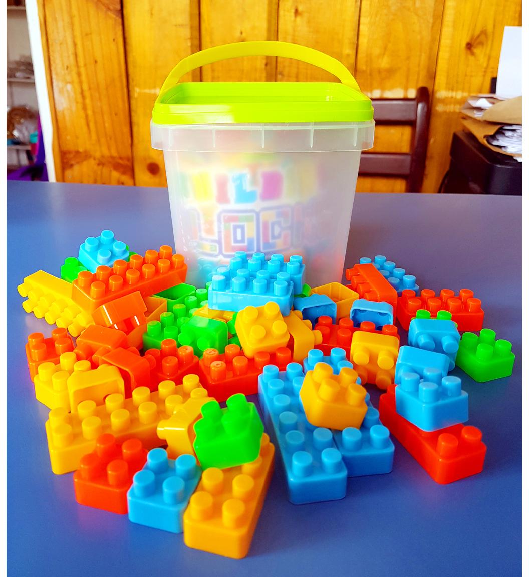 Building Blocks Stacking Brick Mini Blocks with Storage Box for Kids ...