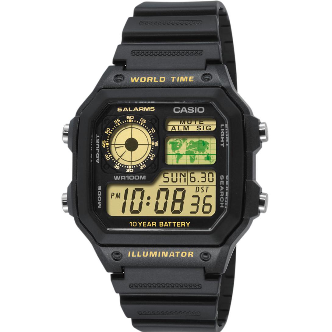 Casio Aircraft Watch AE1200 Digital Men's Resin Strap Watch AE-1200WH ...