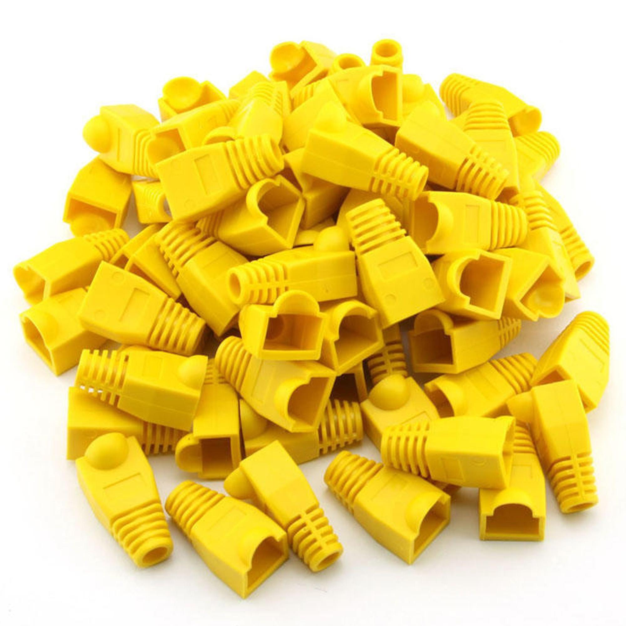 RJ45 Cat6 Cat5 Network Rubber Boots Set of 100 (Yellow) | Lazada PH