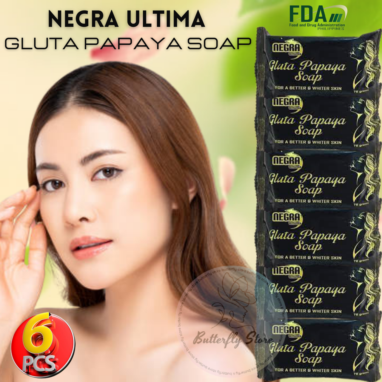 ORIGINAL 100% 6 pcs Negra Ultima Gluta Papaya Soap | Lazada PH