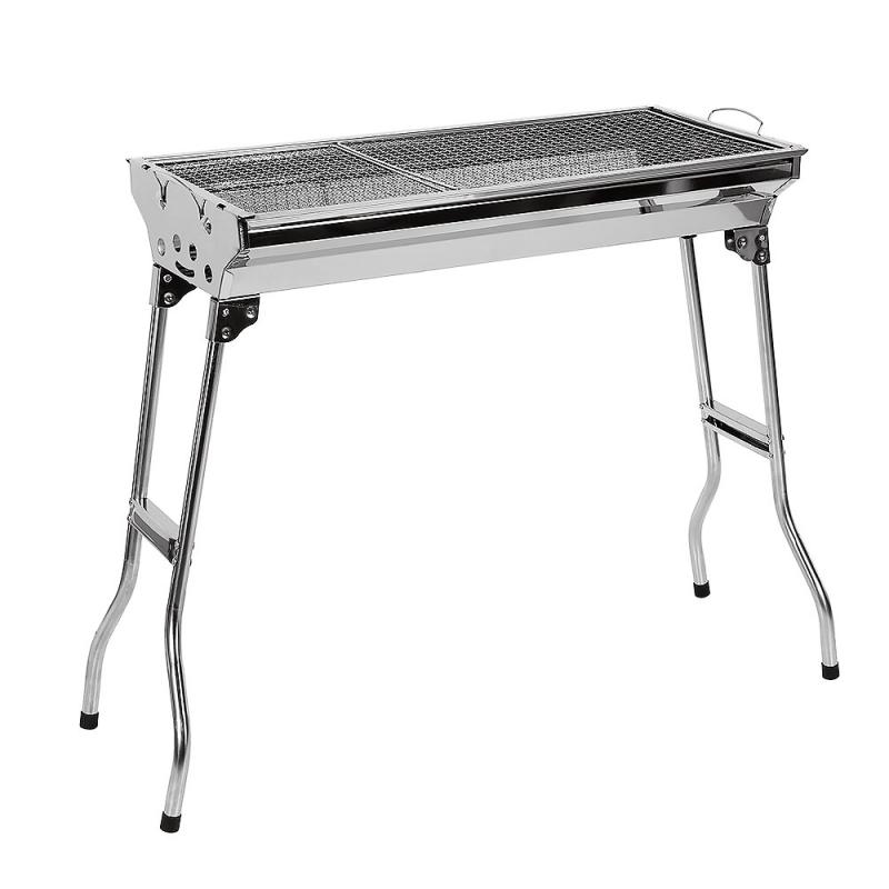 Folding BBQ Grill Portable Compact Charcoal Barbecue BBQ Grill Cooker Bars Smoker Outdoor ...