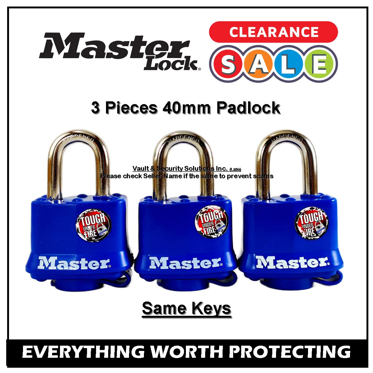 Masterlock 312TRI Master Key Padlock TRIO Padlock Padlock with same ...