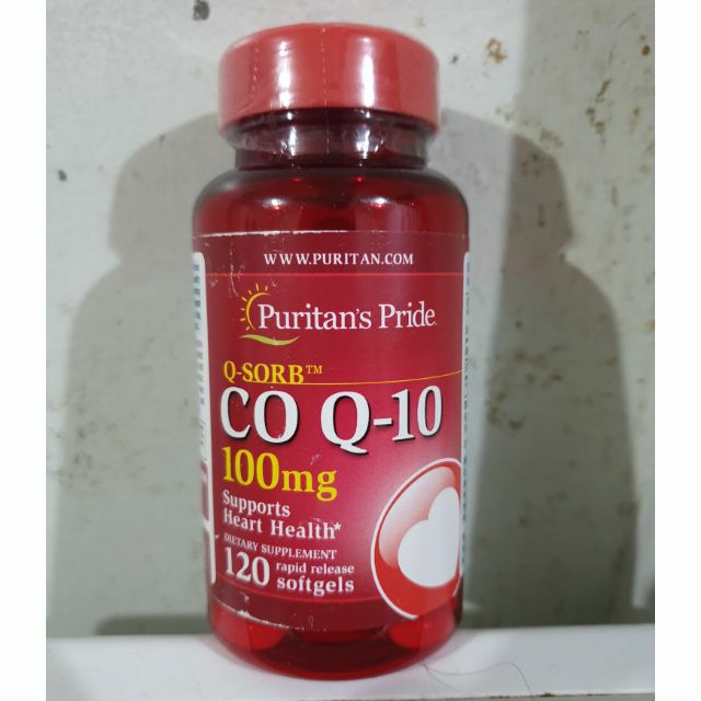 Puritans Pride Coq10 100mg softgel coenzyme q10 heart blood pressure ...