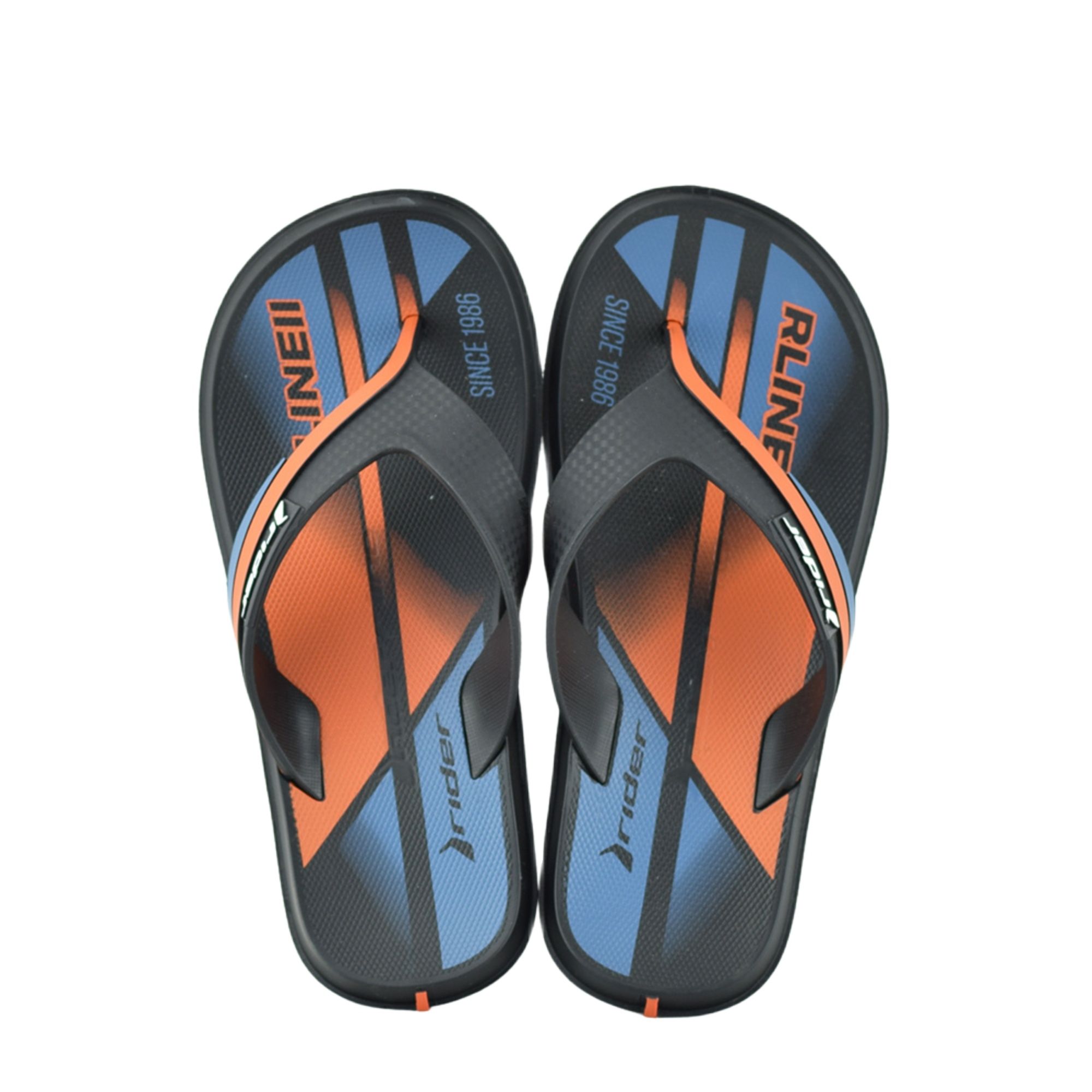 Rider R Line Ii Ad Black Orange Blue Men's Slippers | Lazada PH