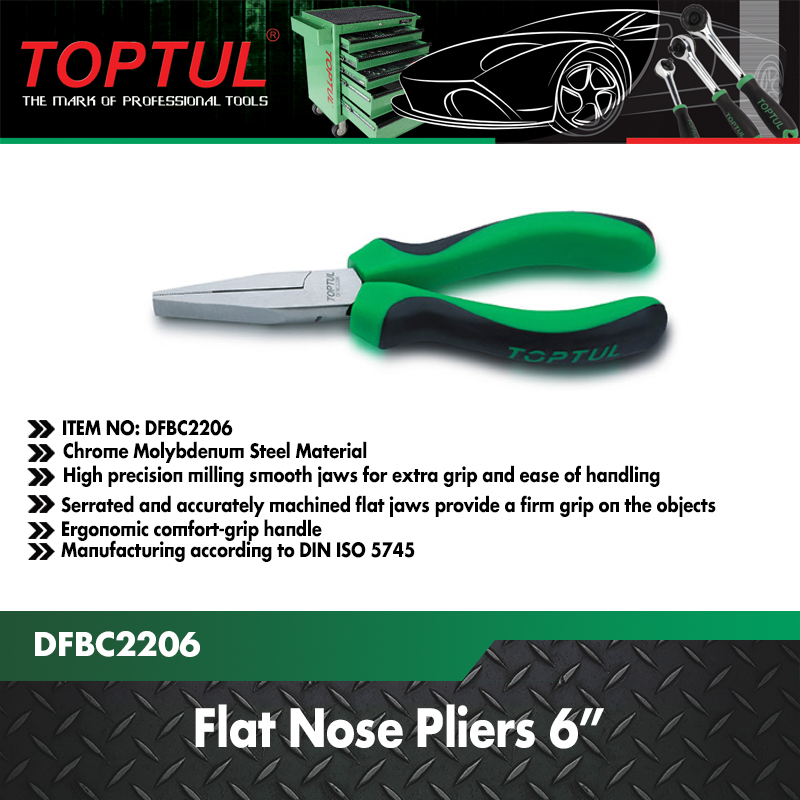 Toptul Flat Nose Pliers (DFBC2206) | Lazada PH