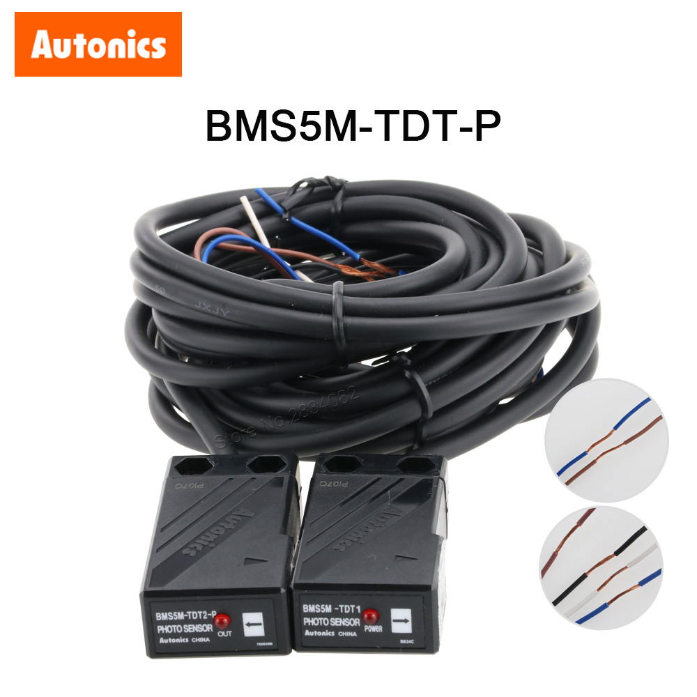 Autonics 12-24VDC Photoelectric Switch 5M Photo Sensor BMS5M-TDT-P Through Beam Transistor ...