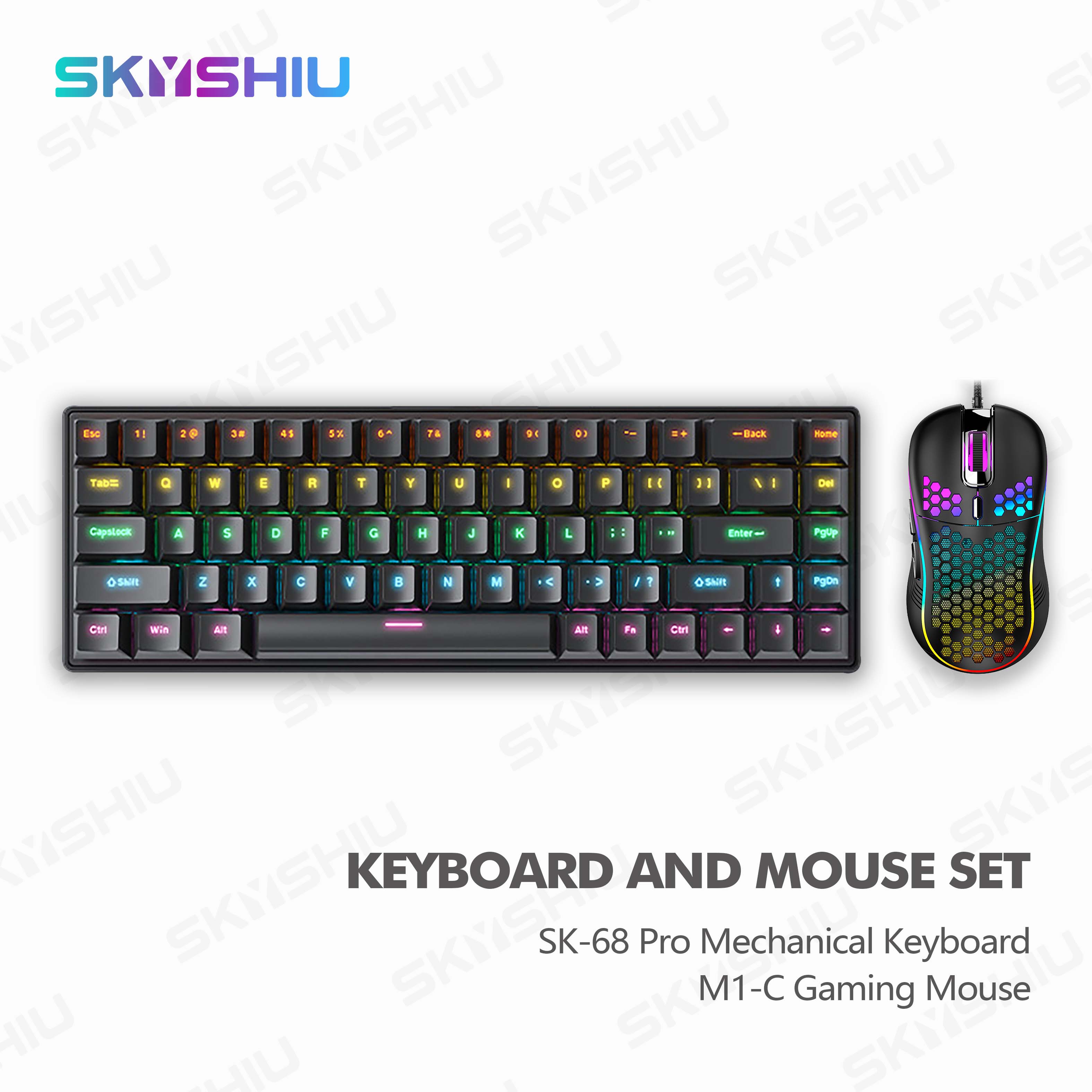 SKYSHIU SK-68 Mechanical Keyboard 68 Keys Mechanical Keyboard Hot ...