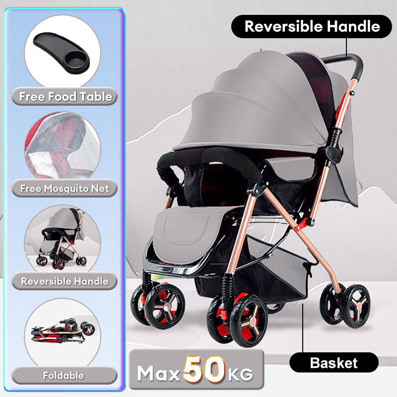 【Free Shipping】Big Stroller for Baby Boys Reversible Handle Two Way ...