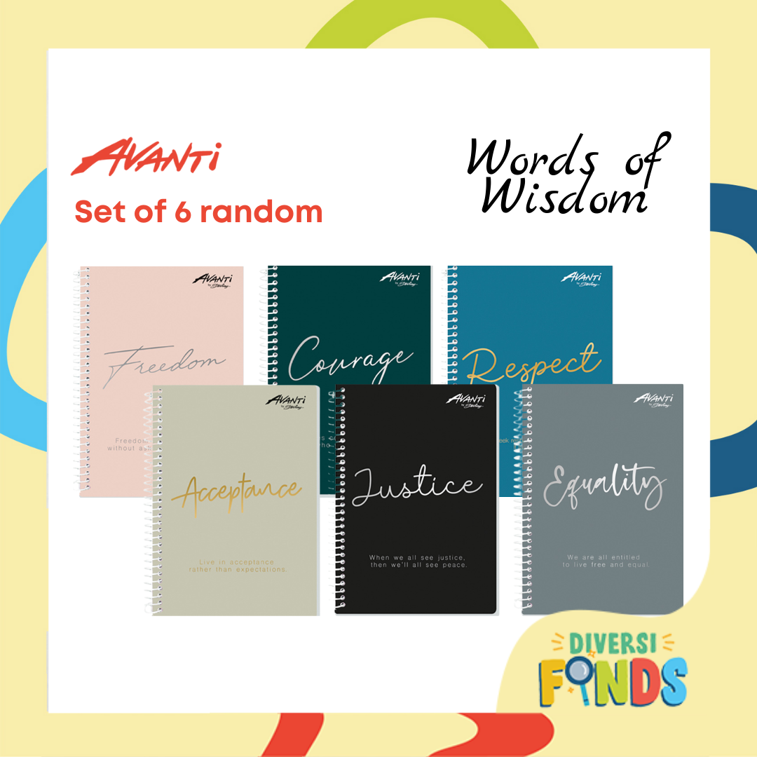 Avanti WORDS of WISDOM Spiral Notebook Thicker Paper W/Plastic Jacket ...