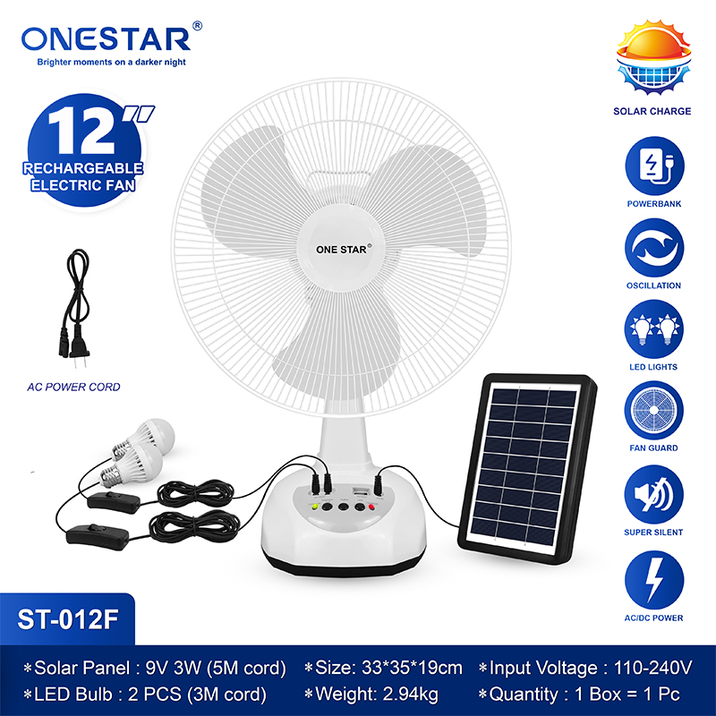 NSS 16'' inch solar electric fan solar floor fan with panel ...