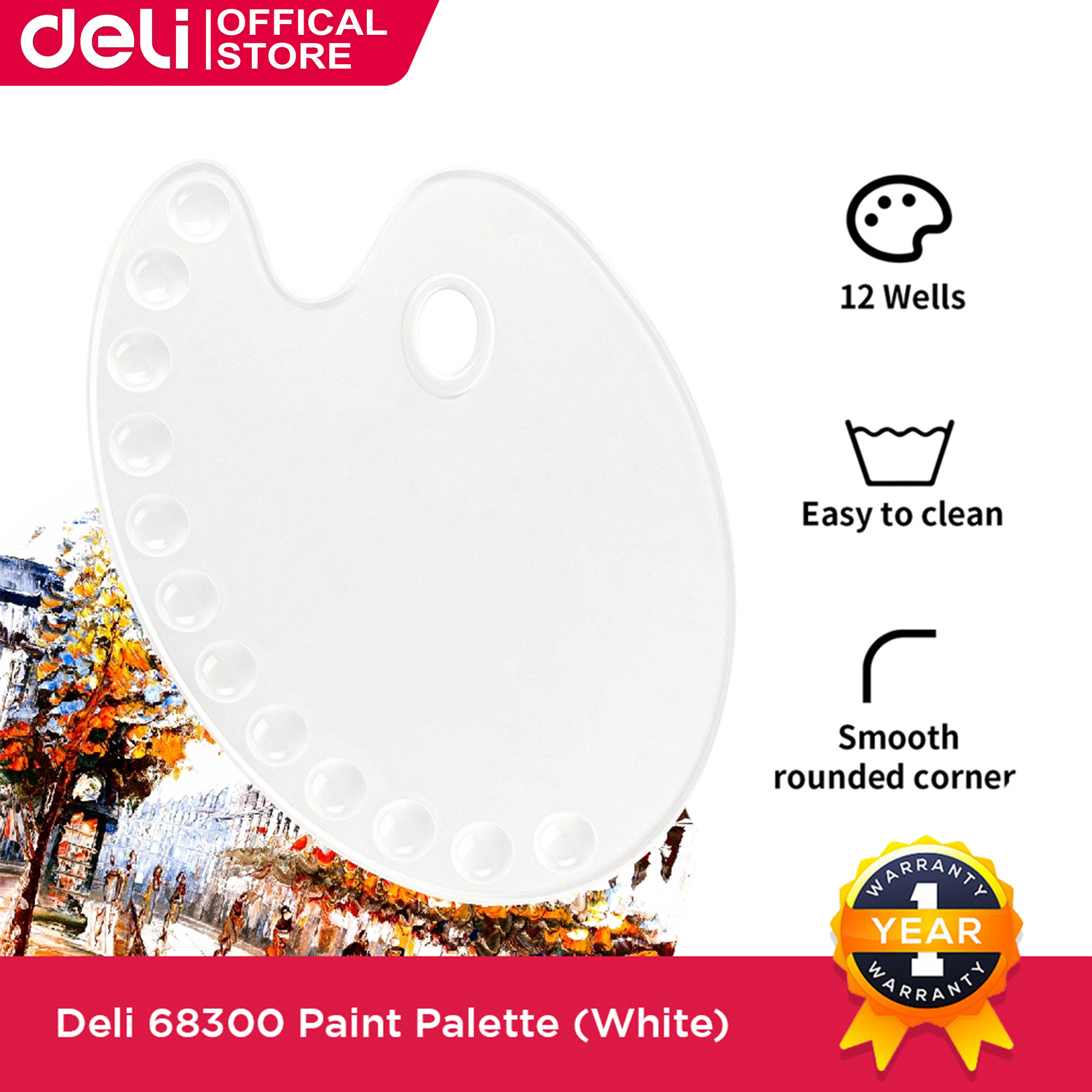 Deli Paint Palette ABS 12 Grids 68300 | Lazada PH