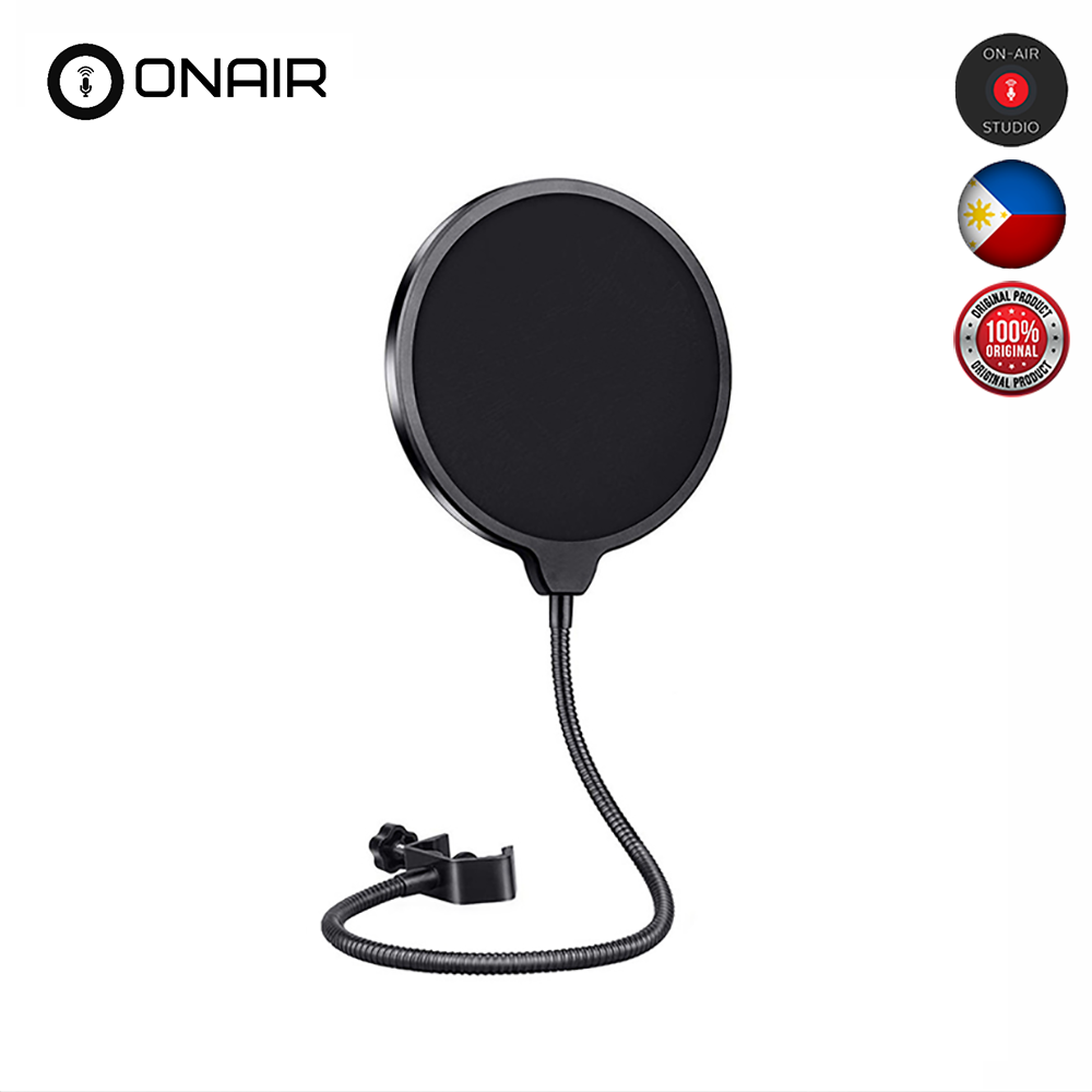 ONAIR Pop Filter Dual Layer for Condenser Mic Recording Streaming ...