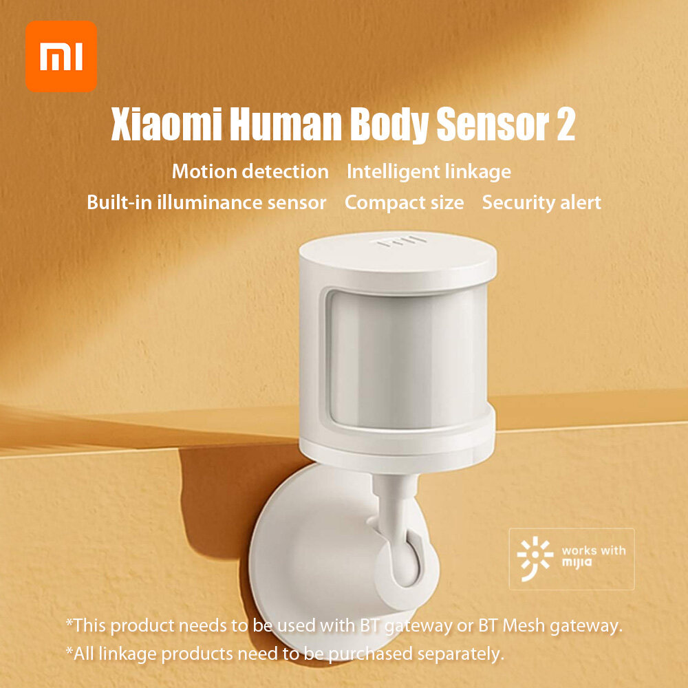 Xiaomi Human Body Sensor 2 Wireless Light Intensity Sensors & Movement ...