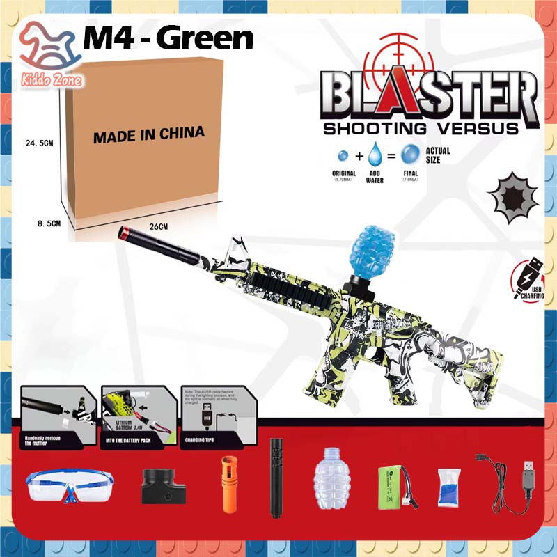 Electric Gel Ball Blaster 2 Modes PUBG model gun M416 with 10,00 Eco-Friendly Gel Balls ...
