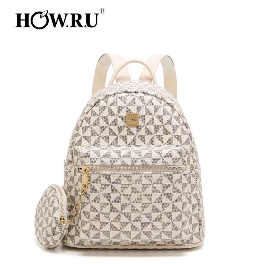 ORIGINAL HOWRU CHECKERED BACKPACK W/ WALLET | Lazada PH