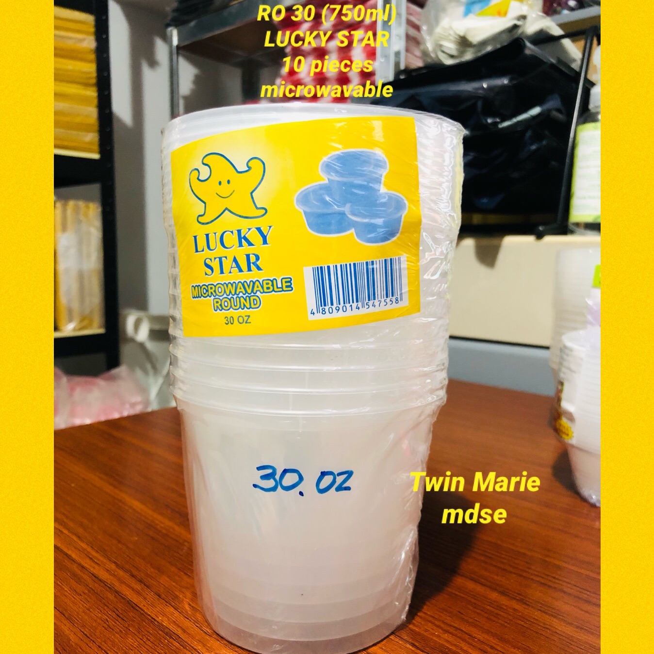 Microwavable plastic container RO30 (750ml) 10 PIECES (LUCKY STAR BRAND ...